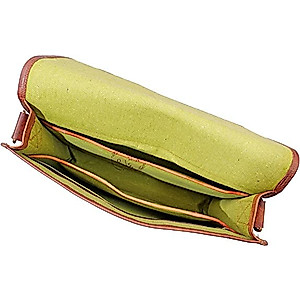 JMD Arts Leather Messenger Bag - Leather Laptop Bag for Men and Women Full Grain Leather Messenger Satchel Office Crossbody Shoulder Bag 15 Inch, Brown