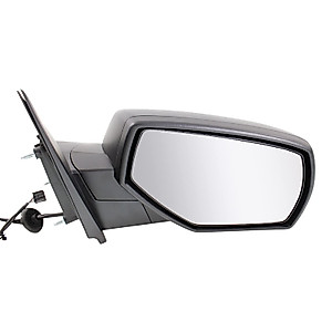 Kool Vue Passenger Side Power Heated Mirror for Chevrolet Silverado 1500 GMC Sierra 1500 2014-2018 Manual Fold Without Signal Light, Blind Spot Light, Memory & Puddle Lamp Textured