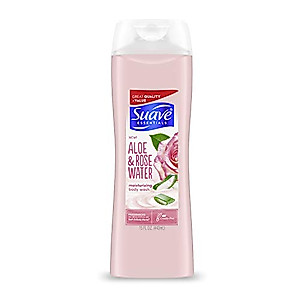 Suave Essentials Moisturizing Body Wash Aloe & Rosewater Moisturizes Better than Soap Bars 15 oz