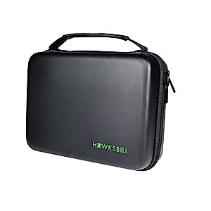 PS5 Console Controller Case, Dual DualSense Protective Hard Shell, Playstation 5 Two Controllers Travel Carrying Bag with Room for Cable Cord and Accessories (Black)