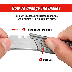WORKPRO EDC Folding Utility Knife, Mini Box Cutter with Quick Open Axis Lock, Quick Change Blade Razor Knife, Foldable Small Pocket Knife with Belt Clip