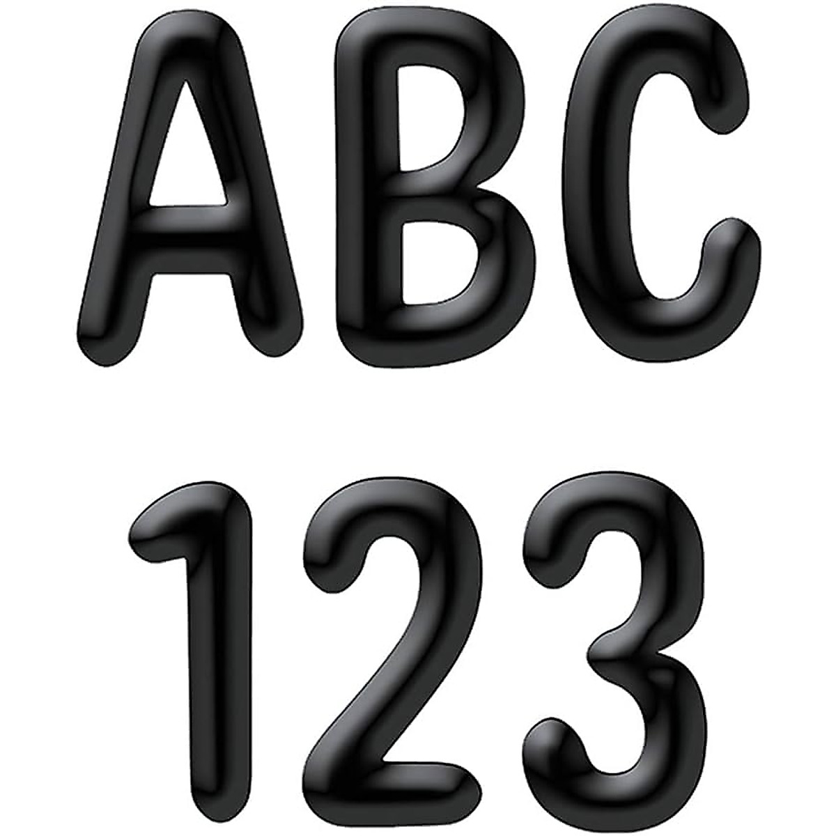Eureka 845306 Alphabet and Numbers Bulletin Board and Classroom Decorations for Teachers, 4'' H, Black, 180pcs