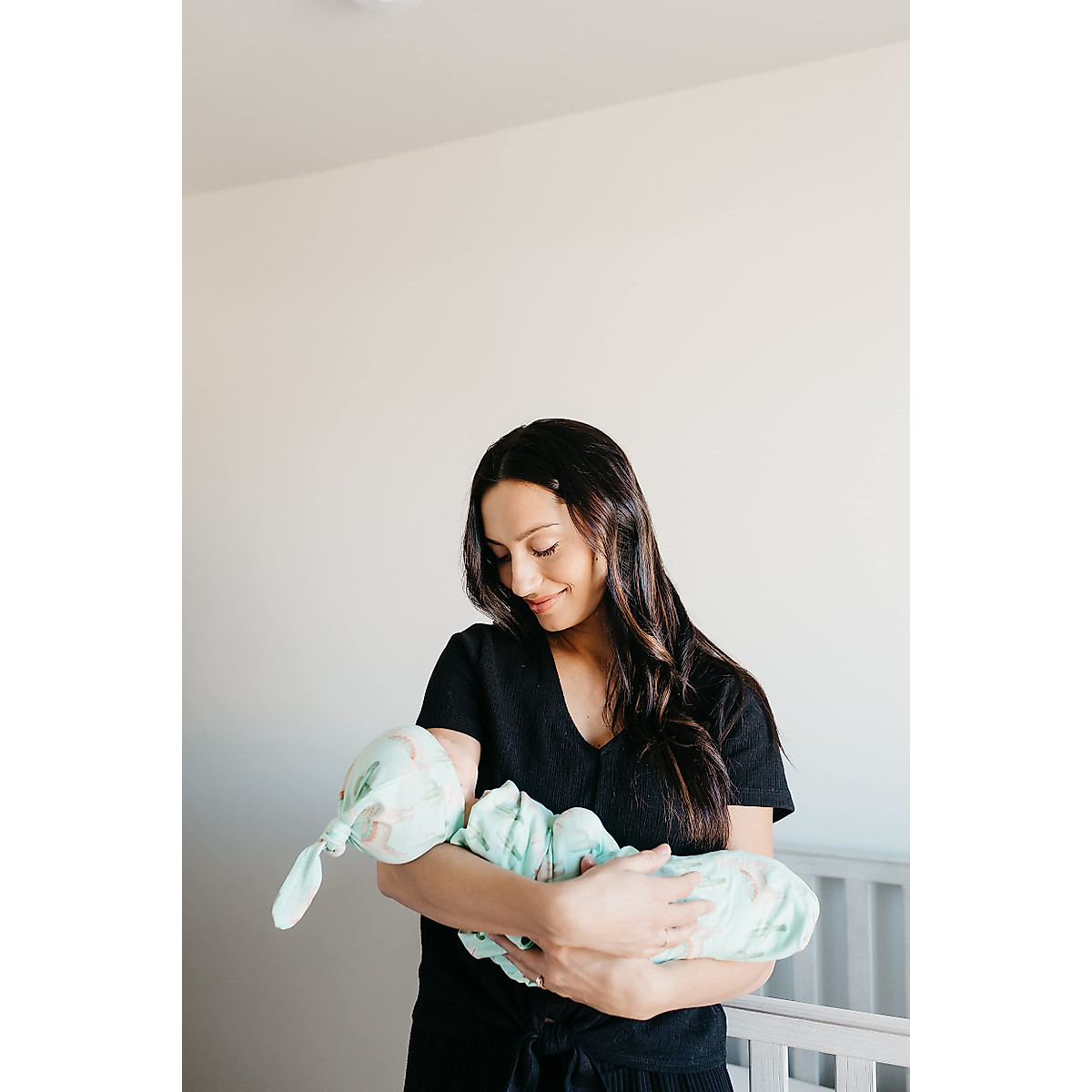 Large Premium Knit Baby Swaddle Receiving Blanket "Cusco" by Copper Pearl