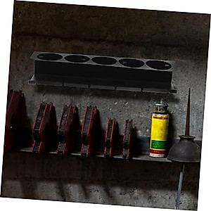 Parliky 1 Set Home Storage Rack Tool Wall Mounted Storage Rack Workshop Storage Shelf Sundries Storage Shelf Electric Drill Holder Garage Storage Shelf Drill Shelf Metal Black