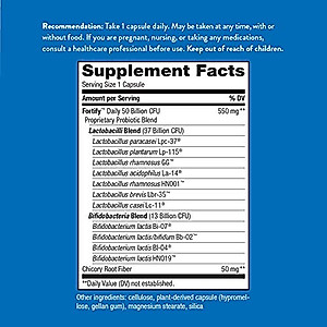 Nature's Way Fortify Daily Probiotic + Prebiotic for Men and Women, 50 Billion Live Cultures, Extra Strength Digestive and Immune Health Support* Supplement, 30 Capsules