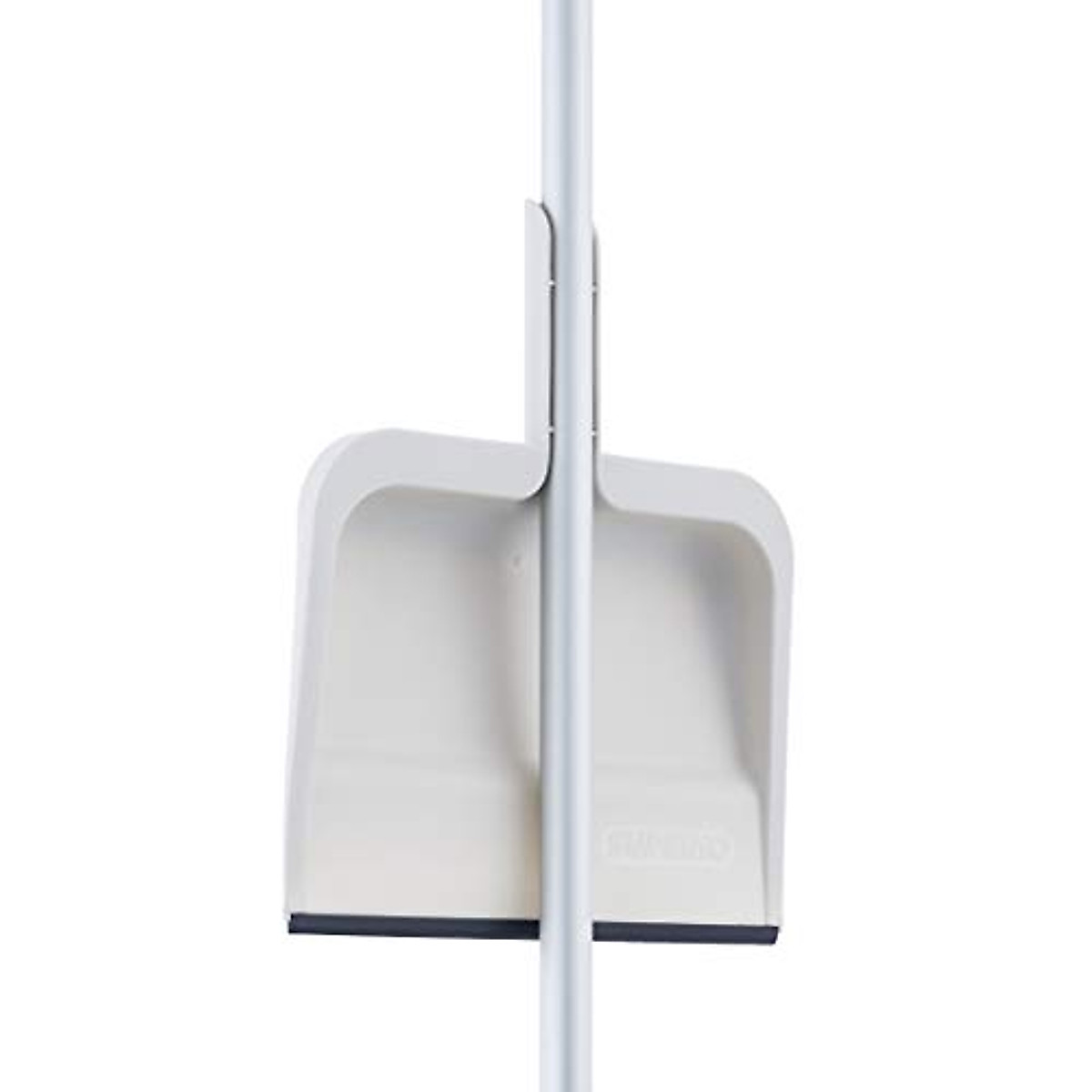 Superio Angle Broom and Clip-On Dustpan Set, Slim Hand Broom Telescopic Handle 53 Inches Tall, Clip On Dust Pan with Low Edge Rubber Lip