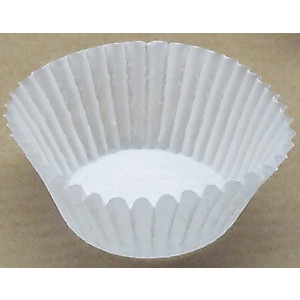 500 pcs - White Paper Cupcake Cup Liners - STANDARD Size