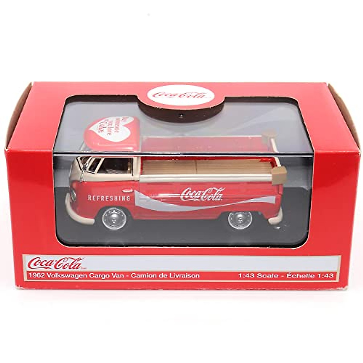 1:43 Scale 1962 Volkswagen T1 Pickup Red/White