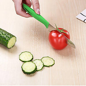 Paring Knife, New Sharp and Durable Fruit Knife with Protective Cover, Suitable for Most Types of Vegetables, Fruits and Meat,6 Pieces (pink, Blue, Green,black,yellow,red)