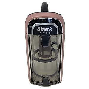 Shark Dust Cup Dirt Bin for Apex AX912 QU922Q QU922QBL QU922QPK QU922QRD QU922QRG DuoClean Self-Cleaning Upright Vacuum, Smokey Rose Clear and Black