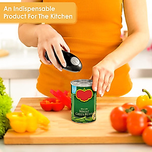 FlyBanboo Electric Can Opener, Can Opener Smooth Edge,Stainless Steel a Simple Push Automatic Electric Can,Best Kitchen Gadget for Arthritis