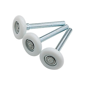 2 Packs 1.8" Nylon Garage Door Roller 4" Stem, Quiet Garage Door Wheels for Garage Door Track Replacement, Long Service Life and High Load 11 Ball Bearing