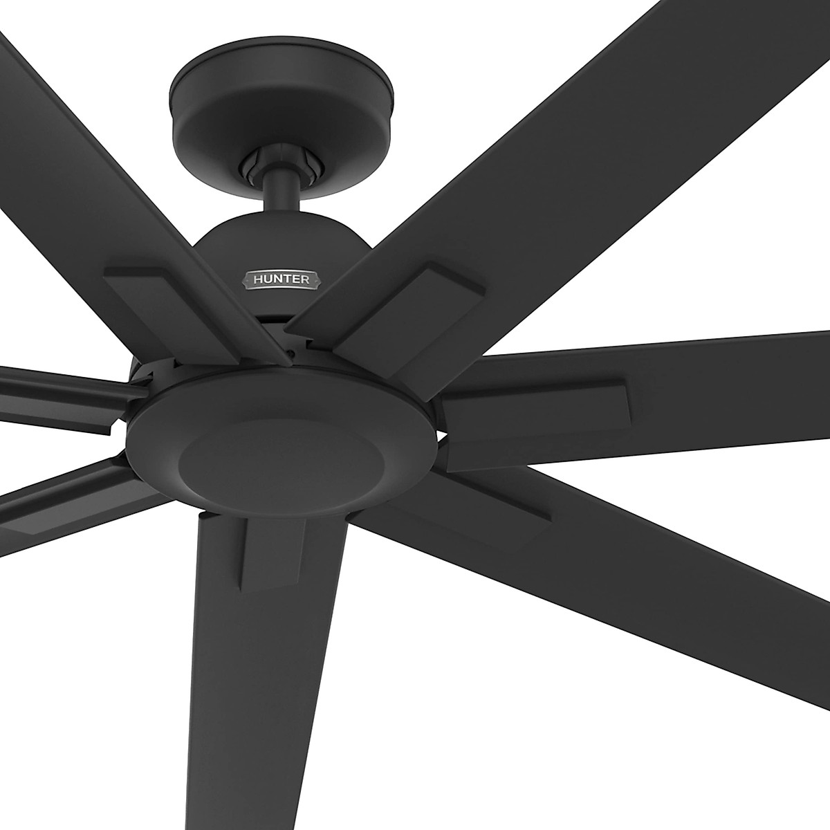 Hunter Fan 72 Inch Black Ceiling Fan with 7 Blades, Indoor/Outdoor Ceiling Fans for Porch, Farmhouse, Bedroom, Living Room (Renewed)