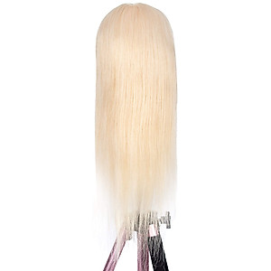 GEX 100% Human Hair Mannequin Head Blonde Training Practice Head for Styling Dying Cutting 613#Blonde (18”)