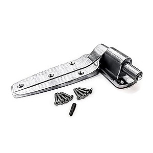 Kason 1248 Brushed Chrome Spring-Loaded Hinge, Flush, 1 CT, with Hardware KIT