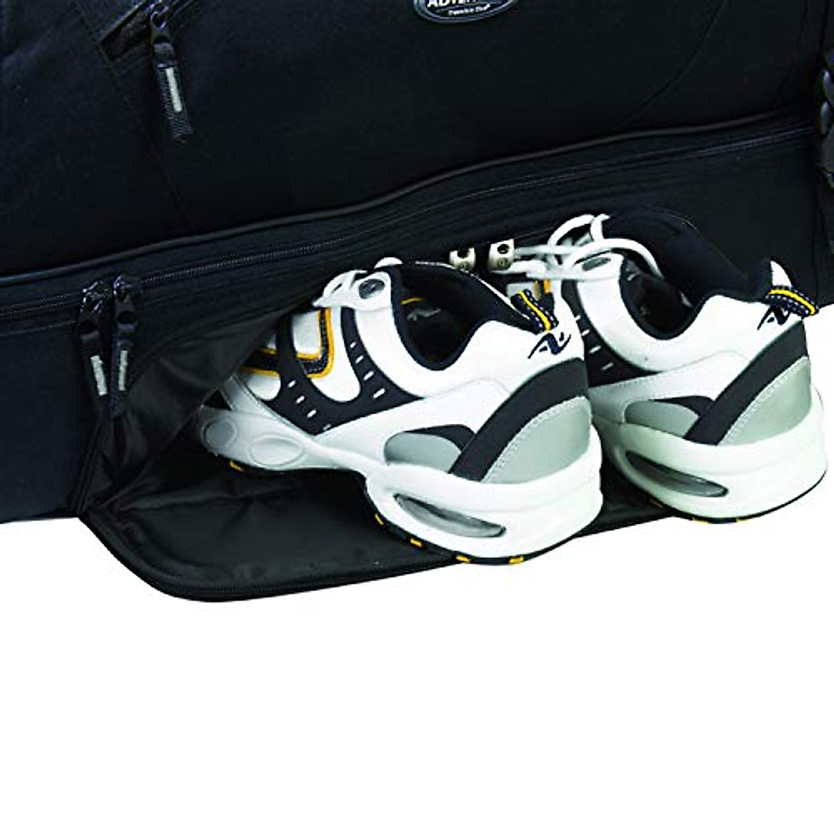 Travelers Club Adventure Rolling Travel Duffel Bag, Black, 22-Inch