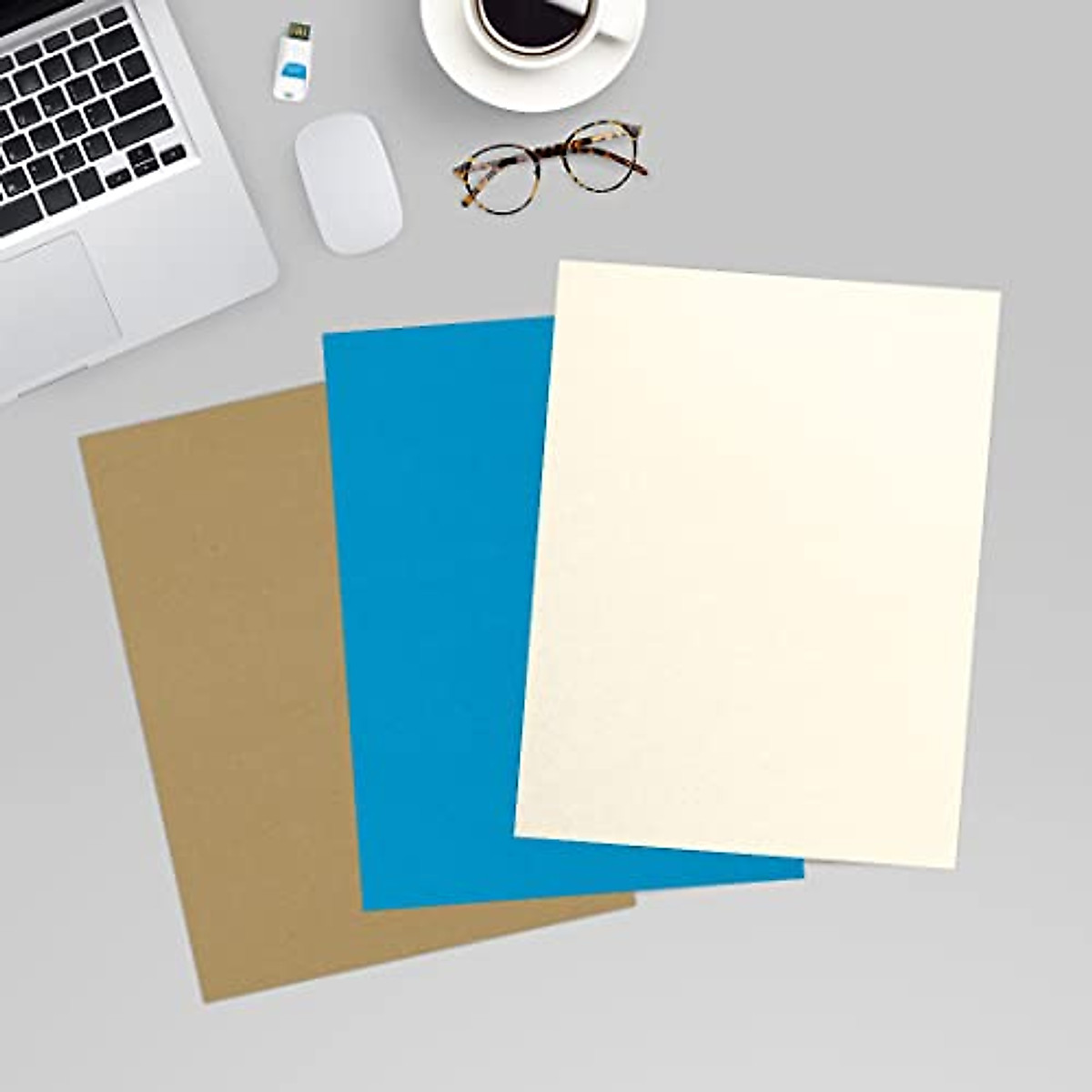 LUXPaper 8.5" x 11" Cardstock | Letter Size | Champagne Metallic | 105lb. Cover (192lb. Text) | 50 Qty