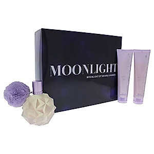 Moonlight Ariana Grande Women 3.4oz EDP Spray, 3.4oz Body Creme, 3.4oz Bath and Shower Gel 3 Pc Gift Set