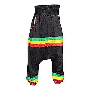 Shopoholic Fashion Mens Hippie Ratsa Harem Trouser (L) Black