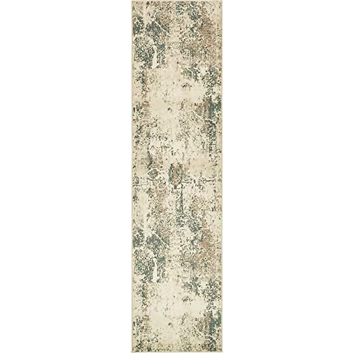 Unique Loom Tuareg Collection Vintage Distressed Traditional Area Rug, 2 ft 6 in x 10 ft, Beige/Green