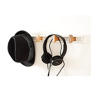 LINENVIBE Wall Hooks for Hanging, Towel Racks for Bathroom, Coat Hooks Wall Mounted (White Matte)