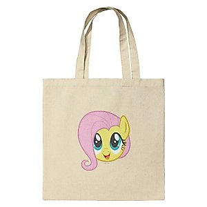 My Little Pony Fluttershy Face Grocery Travel Reusable Tote Bag