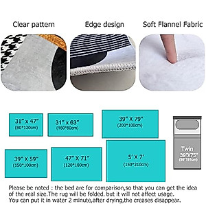 Galaxy Area Rug Dark Blue Outer Space Doormat 47'' X 31'' for Kids Bedroom Living Room Glitter Starry Sky Carpets Throw Rugs, 2.6' x 3.9'