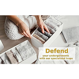 Mr.Chameleon Moth Traps for Clothes - 50% Stickier Glue for Ultimate Effectiveness - 7 Pack Moth Traps - Non-Toxic Clothing Moth Traps with Pheromones Prime in Your Kitchen - Odor-Free & Natural