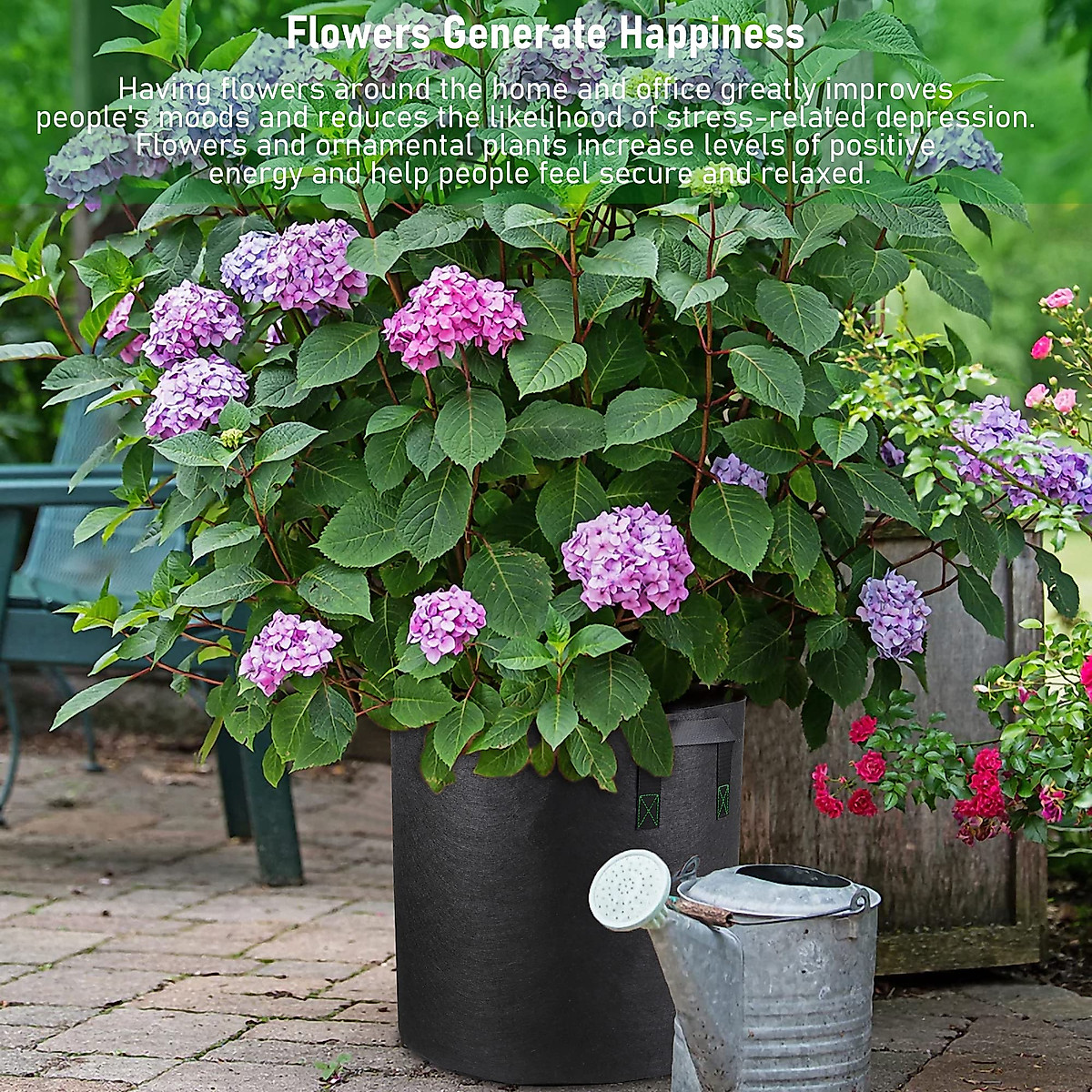 Growpropel 7 US Gallon 8 Pack Tall Grow Bags for Vegetables, Heavy Duty Nonwoven Aeration Fabric Deep Grow Pots with Handles