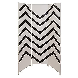 Kiera Grace Danielsson 3-Panel Decorative Room Divider/Freestanding Wood Folding- 47" Lx71 Hx1 W, White- Perfect Partition Room Divider for Home，Office，Studio and Bedroom Separator