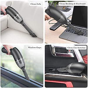 HONKYOB Keyboard Vacuum Cleaner Mini Vacuum Cleaner Rechargeable Cordless Vacuum Desk Vacuum Cleaner Computer Vacuum Cleaners with LED Light for Cleaning Dust,Hair,Crumbs,Car, Sewing Machine(H043)