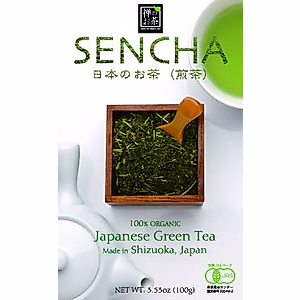 Zen no Megumi Sencha tea Standard - Japanese loose leaf Organic Green tea Made in Shizuoka Japan (Sencha tea Standard 3.53oz 100g)