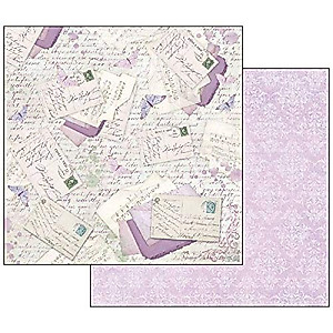 Stamperia International KFT Pack 10 sheets double face - Lilac, Multicoloured, 30.5 x 30.5 (12" x 12")