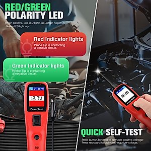 Autel PowerScan Automotive Circuit Tester, Power Circuit Probe Tool, 12-24V Electrical Short Open Breaker Circuit Finder, AC/DC Current Resistance, Duty Cycle, & 20FT Extension Cord, for 99% Cars