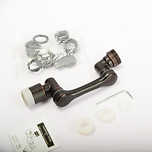 Techzm Faucet Extender 1080 Swivel Faucet Attachment Aerator Rotating Splash Filter Extension with Two Water Outlet Modes - Oil Rubbed Bronze