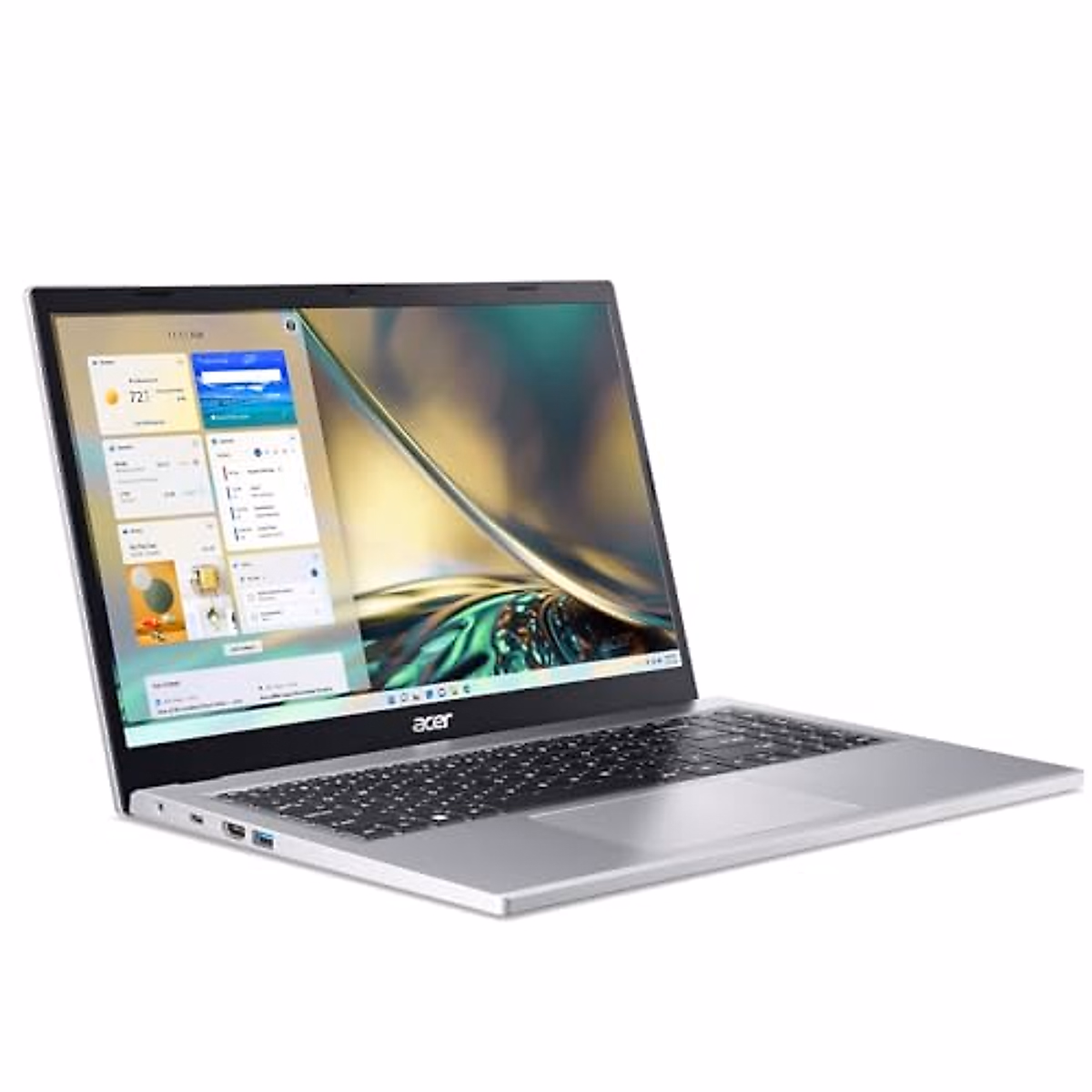 acer Aspire 3 Slim Laptop, 15.6" FHD IPS Display, AMD 4-Core Ryzen 3 7320U (Beat i7-1160G7), AMD Radeon Graphics, 8GB LPDDR5, 512GB PCIe SSD, Webcam, Wi-Fi 6, Keypad, USB-C, PDG HDMI, Win 11 Pro
