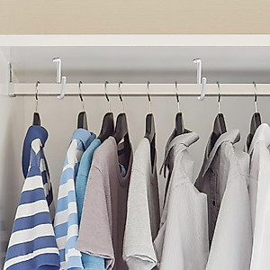 YEXEXINM 8 Sets of 1" Closet Rod Center Support，Heavy Duty Metal Curtain Rod Holder with Screws，Wall Mount Rod Bracket Closet Rod Support Bracket Clothes Storage Hanger for Closet Shelf and Rod