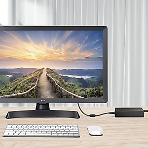 Powseed Replacement Power Cord Adapter 19V AC Adapter for LG 19" 20" 22" 23" 24" 27" 29" 32" 34" LCD LED Monitor Widescreen HDTV Flatron IPS236V IPS236-PN E2750VR-SN 27MP38VQ Power Supply Adapter