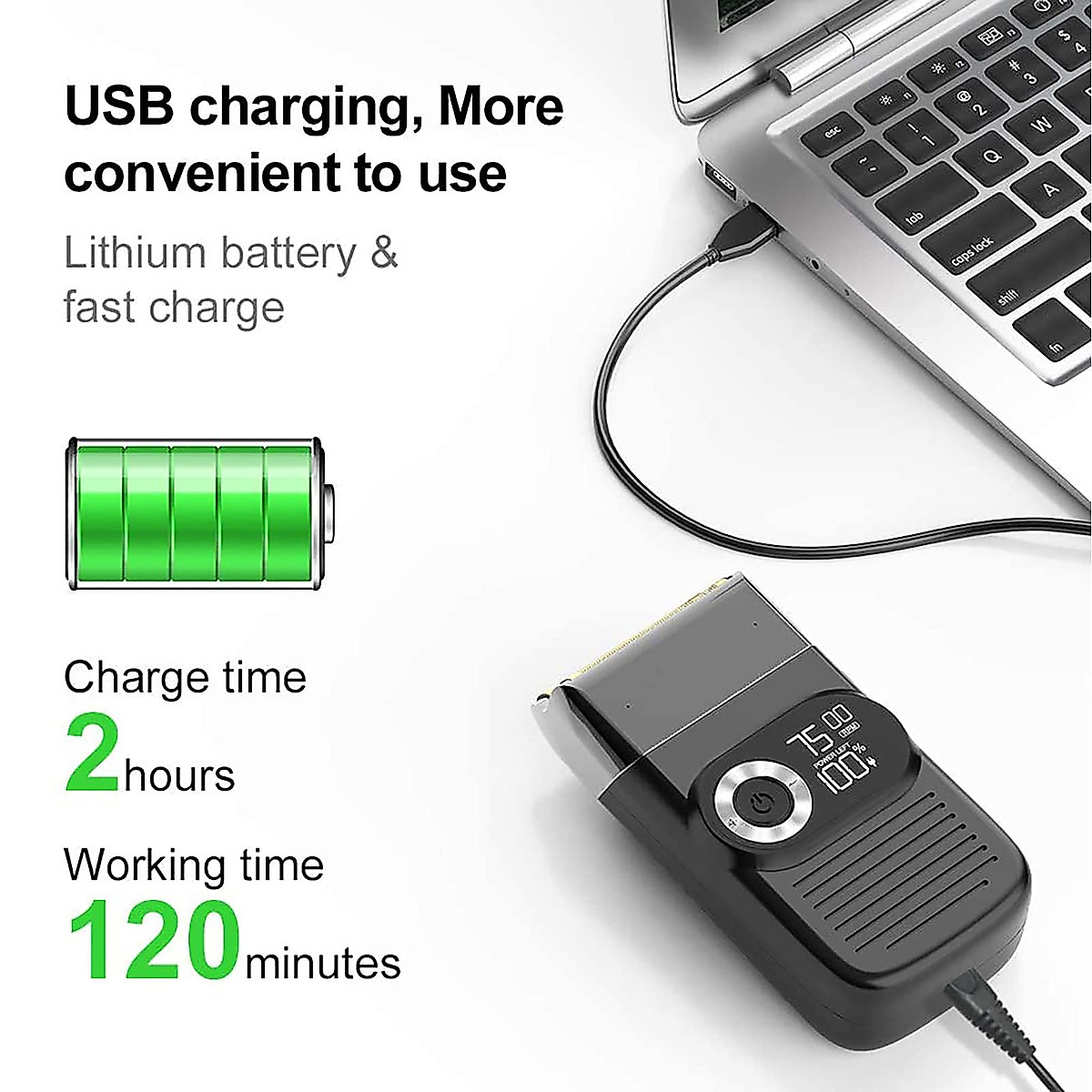 Head Shaver for Bald Men,2 in 1 Electric Shaver for Men, 3-Speed Adjustable Clippers for Men,Washable Foil Shaver with LCD Display,Professional Beard Trimmer with Replacement Blade