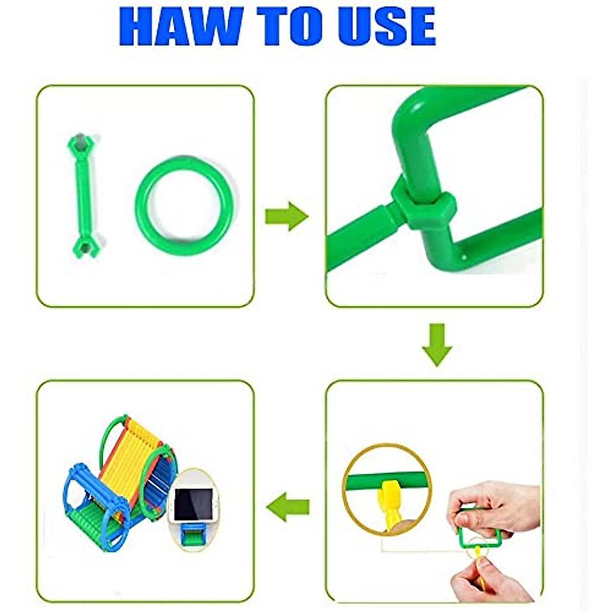 JuanYue 500 PCS Building Toy Building Sets Different Shape Educational Construction Engineering Set 3D Puzzle, Great STEM Toy for 3 Years Old and Above Boys and Girls