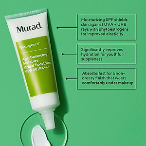 Murad Age-Balancing Moisture Broad Spectrum SPF 30 - Resurgence Moisturizer SPF - Protects and Improves Elasticity, 1.7 oz