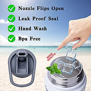 ARCQUESE 15oz Ocean Shark Kids Insulated Stainless Steel Water Bottle With Straw & Brush,Christmas Birthday Gifts for School Kids Shark, Sea Life - Hand Wash Only