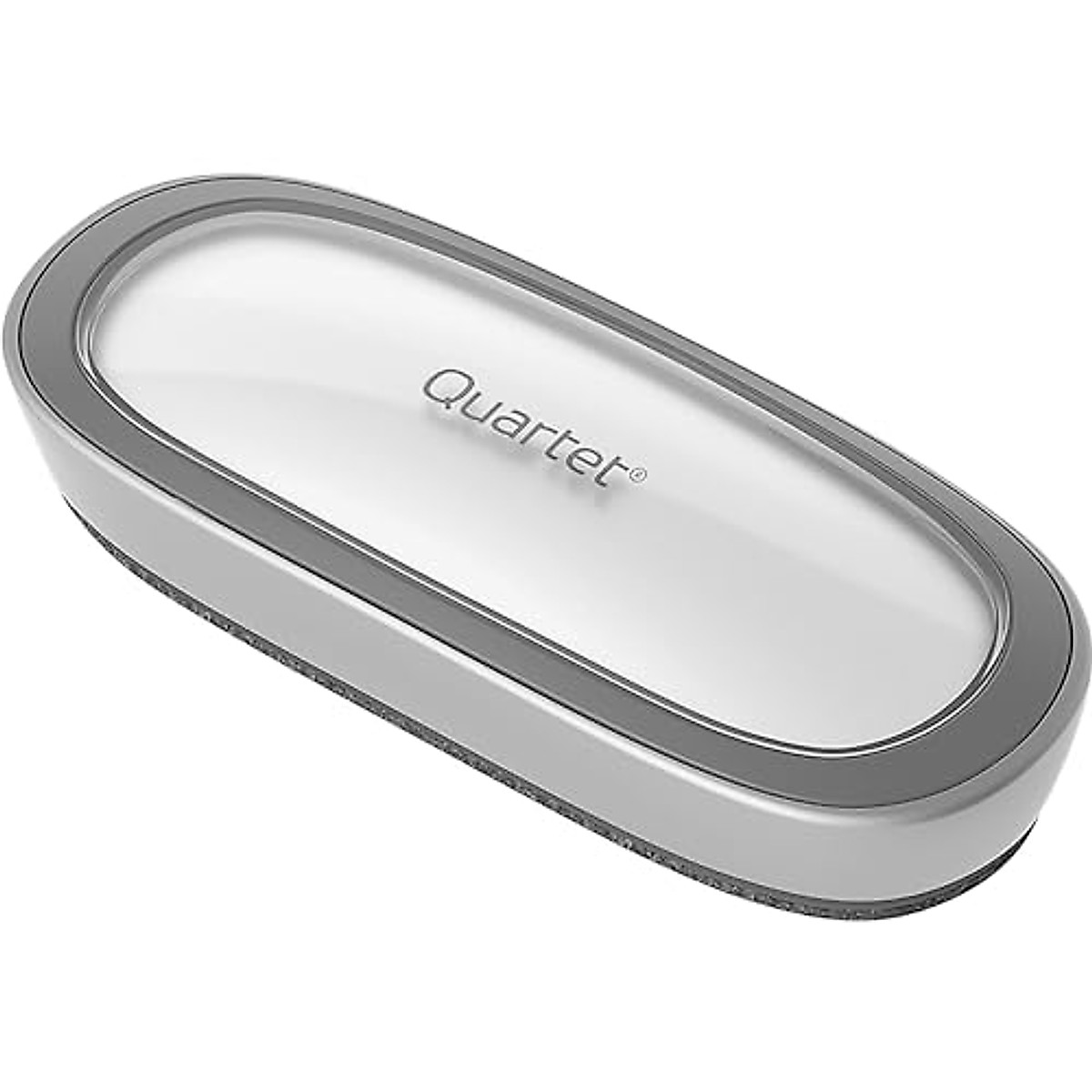 Quartet White Board Dry Erase Board Eraser, 6" x 2-3/8", Premium Max Clean for Dry Erase Markers, Includes Magnetic Caddy Holder, Home School Supplies & Home Office Accessories, Silver (DFEB5)