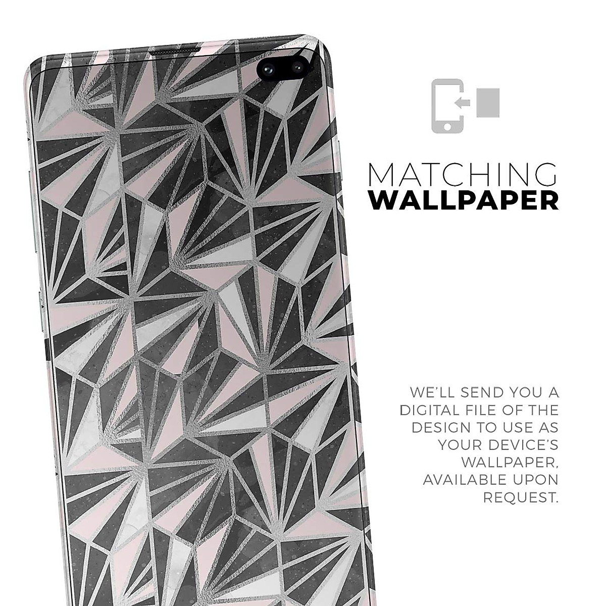 DesignSkinz Karamfila Silver & Pink Marble V4 Protective Vinyl Decal Wrap Skin Cover Compatible with The Samsung Galaxy S20 (Screen Trim & Back Glass Skin)