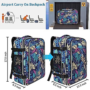 HXLGMD Carry on Backpack, 40L Flight Approved Travel Backpack with 3 Packing Bags, Expandable TSA Luggage Suitcase Backpack Overnight Weekender Daypack for Business College Hiking 15.6 inch Laptop