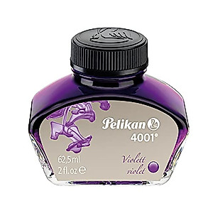Pelikan 4001 Bottled Ink for Fountain Pens, Violet, 62.5ml, 1 Each (329193)