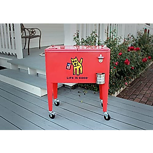 Leigh Country 60 Qt. Rolling Life is Good Cooler - Rocket w/Flag