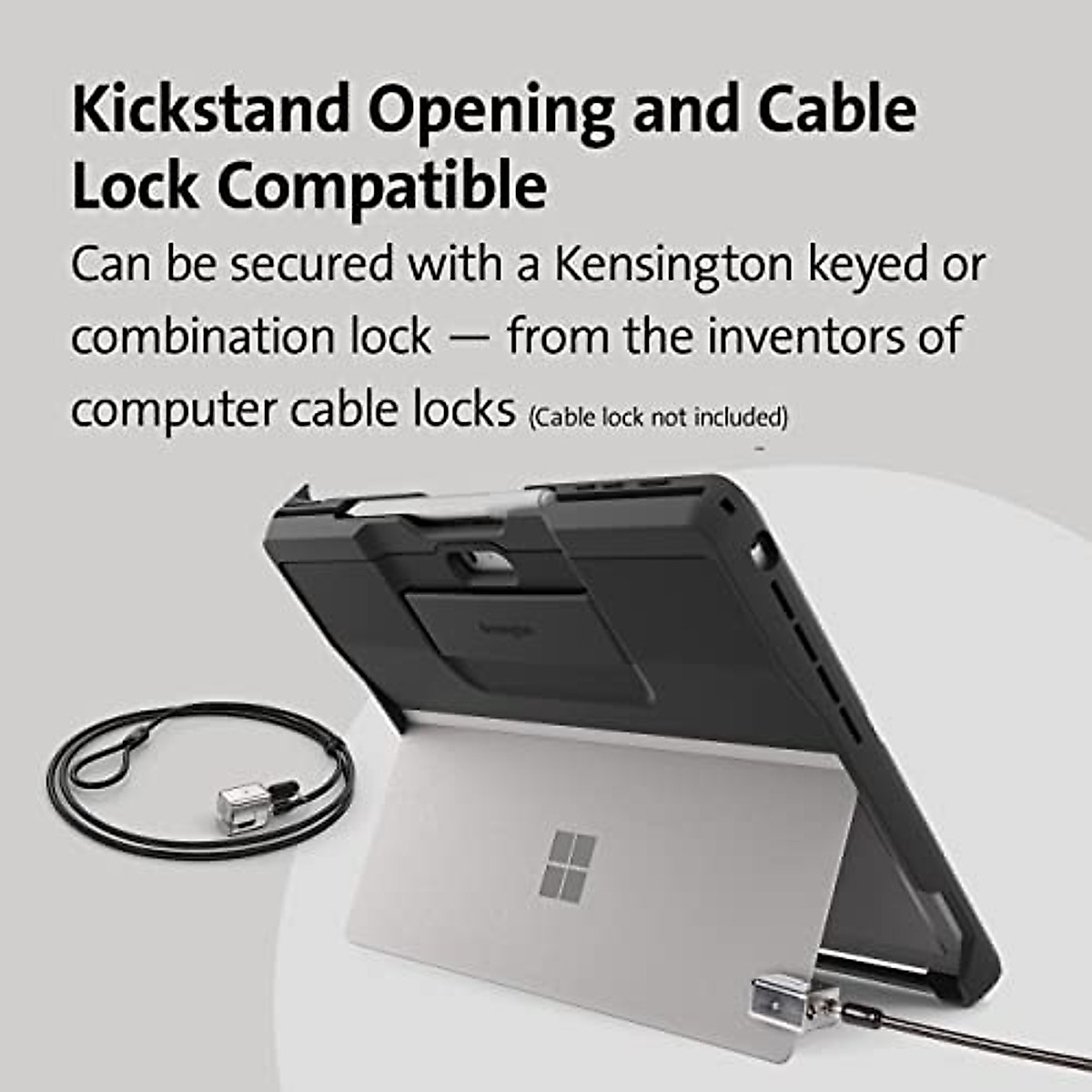 Kensington Blackbelt 2ND Degree Rugged Case for Surface Pro 7, 7+, 6, 5, & 4 - Black (K97950WW)