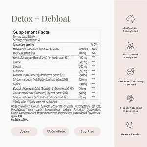 JSHealth Vitamins Detox and Debloat Liver Health Formula | Liver Detox Pills | Debloating Formula with Milk Thistle, Turmeric, Fennel | Liver Cleanse Supplement (60 Tablets)