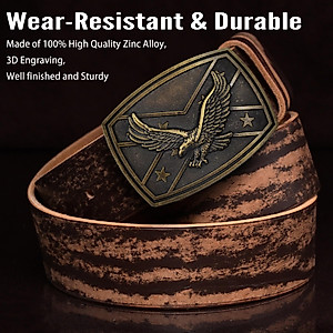 Elilier Belt Buckle Men Western Cowboy, Sturdy, Gifts for Kids/Husband/Teens/Men, For Cowboy Rodeo, Western Party